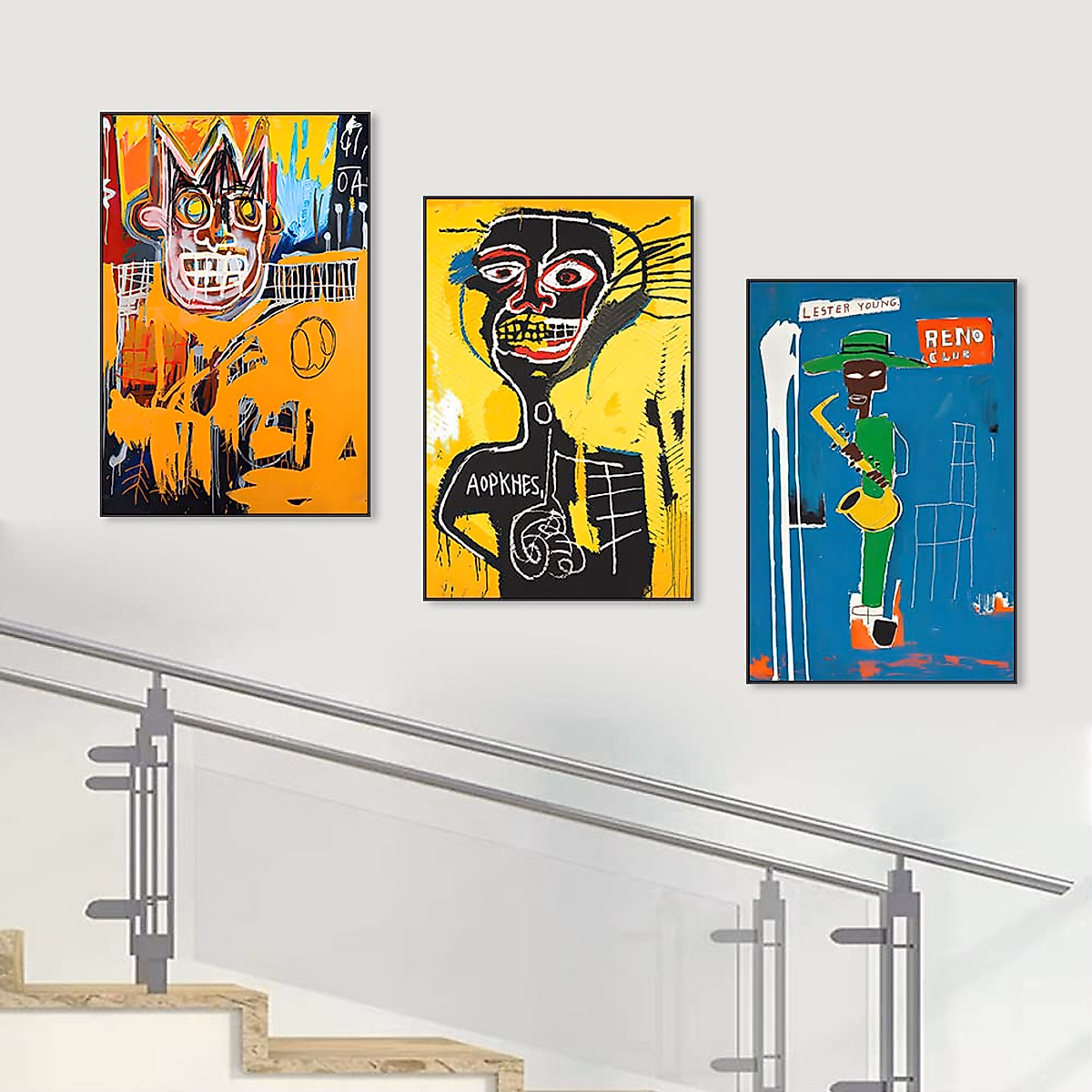 Canvas Framed Wall Art Large size 24 "X 32" 3 Pieces Of Modern Abstract Simple Posters Prints, Artwork Whether Hanging In The Living room Bedroom Kitchen Office Can Be Aesthetic Wall Decor (Black)