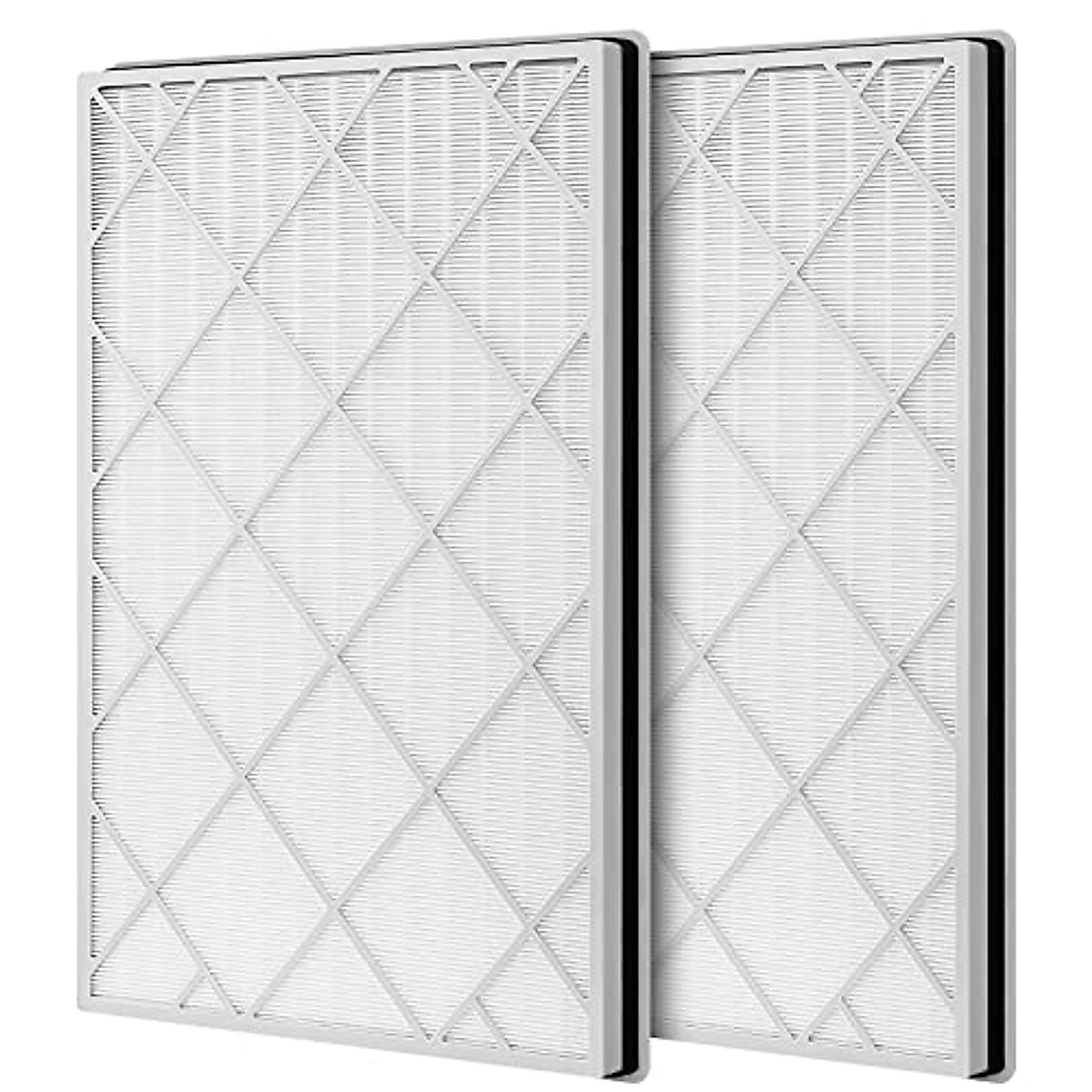 2 Pack HE601 HEPA Replacement Filters Fit for Shark HE600 HE601 HE602 Air Purifier 6-Fan Models,H13 Premium 3-in-1 True HEPA for Shark HE601 Air Purifier Filter Replacement