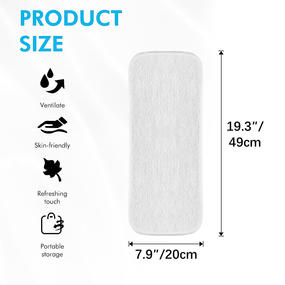 6 Pack Rayon Microfiber Inserts Liners for Adults Cloth Diapers for Incontinence Care, 4-Layer Washable Reusable Large Absorbent (White, 6 Pack)