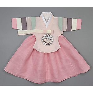 hanbok ore Hanbok Baby Girl 100th Days Korea Traditional BAIKIL Party Celebrations Pink Saekdong 01,Medium