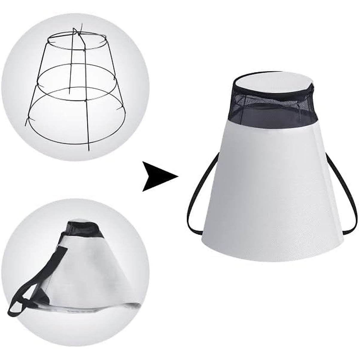 LFUTARI 2pcs Winter Rose Protective Cover - Winter Protection Rose Cones - Rose Collars for Winter Protection Against Frost, Animals Eating (2)