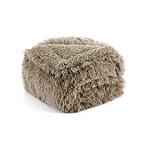 Bedsure Waterproof Dog Blankets for Small Dogs - Calming Cat Blanket for Couch Protector Washable, Long Faux Fur Pet Throw Blanket for Puppy, Reversible Furniture Protection, 25"x35", Brown