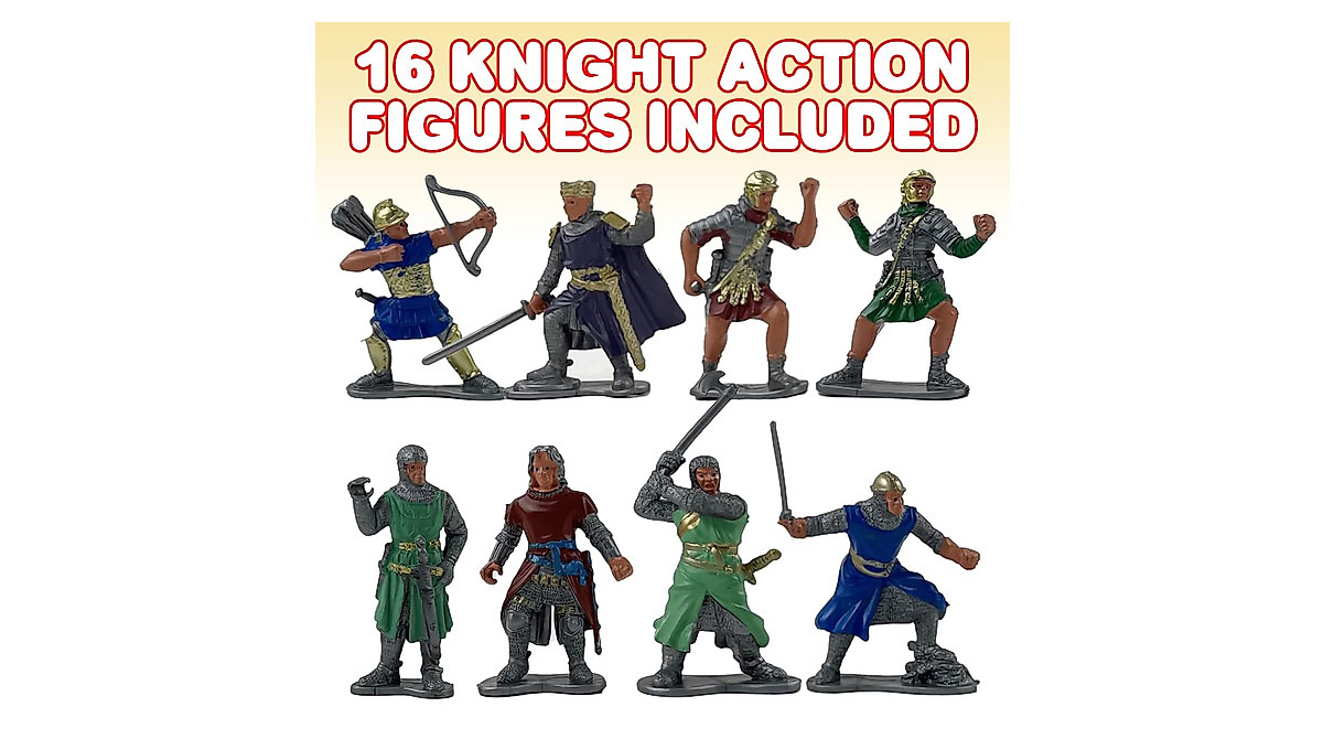 ArtCreativity 16 Knight Action Figures for Kids - Fun Toy Set