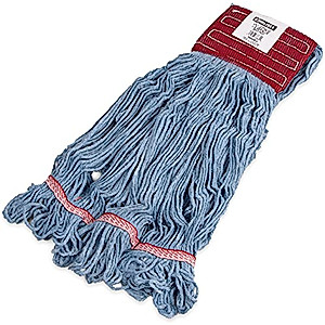 Carlisle FoodService Products 369454B14 Looped-End Mop Head With Red Band, Large, Blue