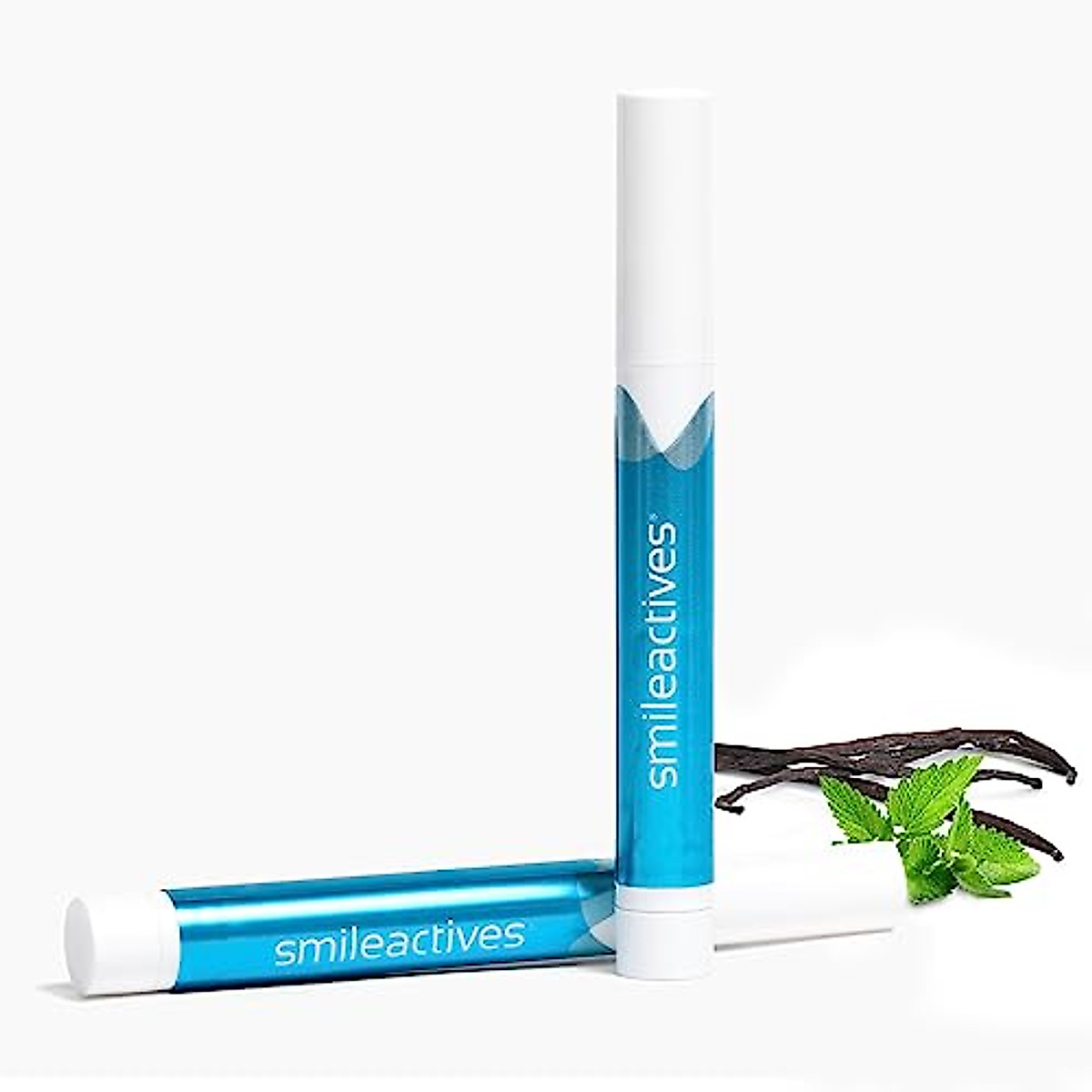 Smileactives Teeth Whitening Pen for White Smile, Fast Tooth Whitener and Stain Remover with Precision Brush Tip, Dental Quality Whitening Gel, Travel Pen, Easy to Use, Vanilla Mint Flavor, 2 Pack