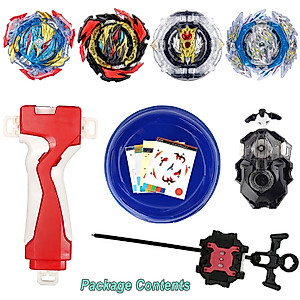 Battling Top Burst Stadium Battle Game Set,4 Spinning Tops 2 Launchers 1 Arena Combat Game,Battling Game Toys Birthday Gifts for 8-12 Boys Children Kids