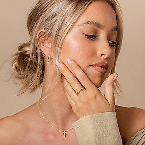 PAVOI 14K Yellow Gold Plated Cubic Zirconia Stackable Ring | Marquise Eternity Band For Women | Plated Gold Stacking Ring | Size 9