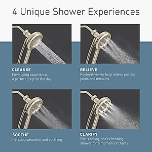 Moen N400H0BN Quattro Handheld Four Unique Shower Experiences and Magnetix Dock, Brushed Nickel