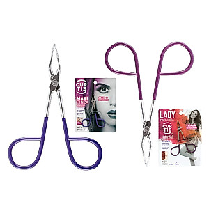 (2 in 1) Less Pain PROFESSIONAL Straight Tip TWEEZERS with Easy Scissor Handle + 2 Eyebrow Brush, GREAT PRECISION TWEEZERS Men/Women; PORTABLE Beauty Tools for Facial Hair, Ingrown Hair, Blackhead