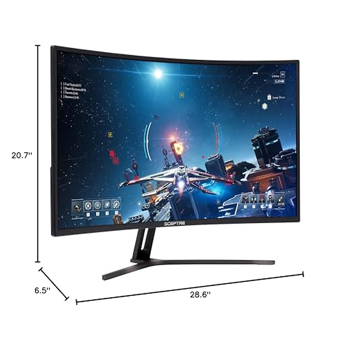 Sceptre Curved Gaming 32" 1080p LED Monitor up to 185Hz 165Hz 144Hz 1920x1080 AMD FreeSync HDMI DisplayPort Build-in Speakers, Machine Black 2020 (C326B-185RD)
