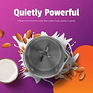 Venoly Nut Milk Maker Machine - Convenient Nut Milk Machine for Homemade Plant-Based and Dairy-Free Beverages | Nut and Soy Milk Maker with Stainless Steel Blades Produces Up To 5.5 Cups (Purple)