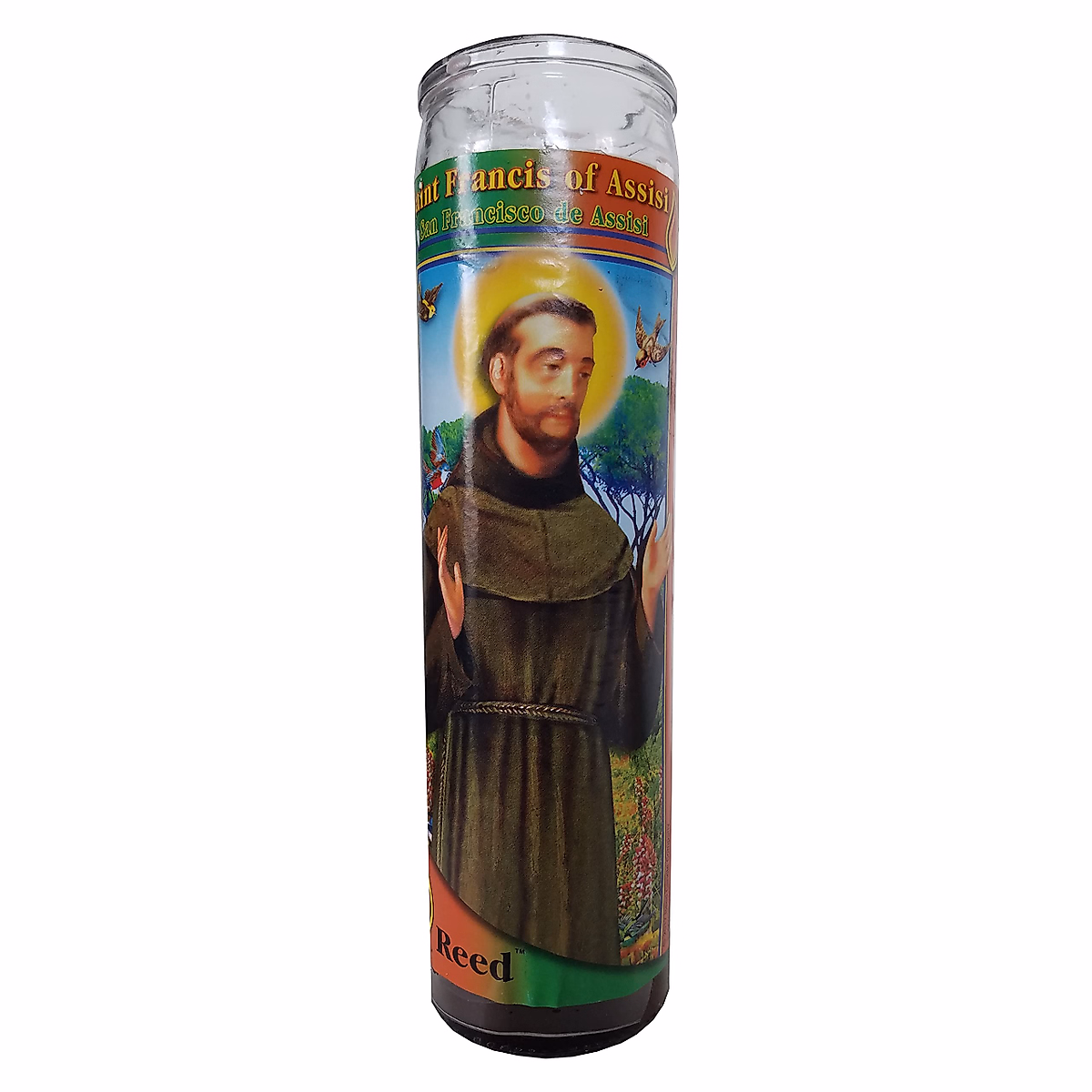 Saint Francis of Assisi (San Francisco de Assisi) Brown Pillar Devotional Candle