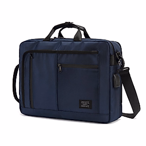 FREEFLOW 15.6 Inch Laptop Backpack, Waterproof Computer Bags with USB Charger, 3-in-1 Convertible Notebook Briefcase