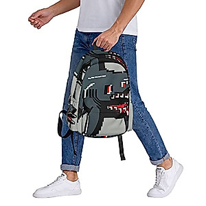 rhying Shark School Backpack schoolbag Bookbags for teens boys girls daypack