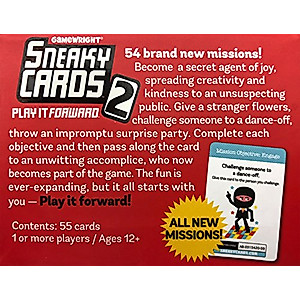Gamewright Sneaky Cards 2 - Play It Forward Multi-colored, 5"