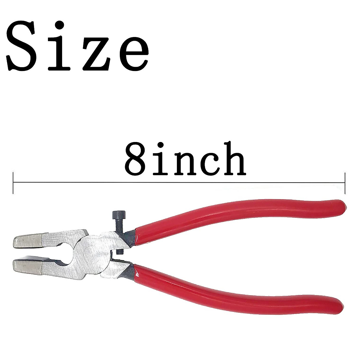 Key Fob Pliers Tool, 8 Inch Glass Running Pliers Attach Rubber Tips, with Adjustable Screw