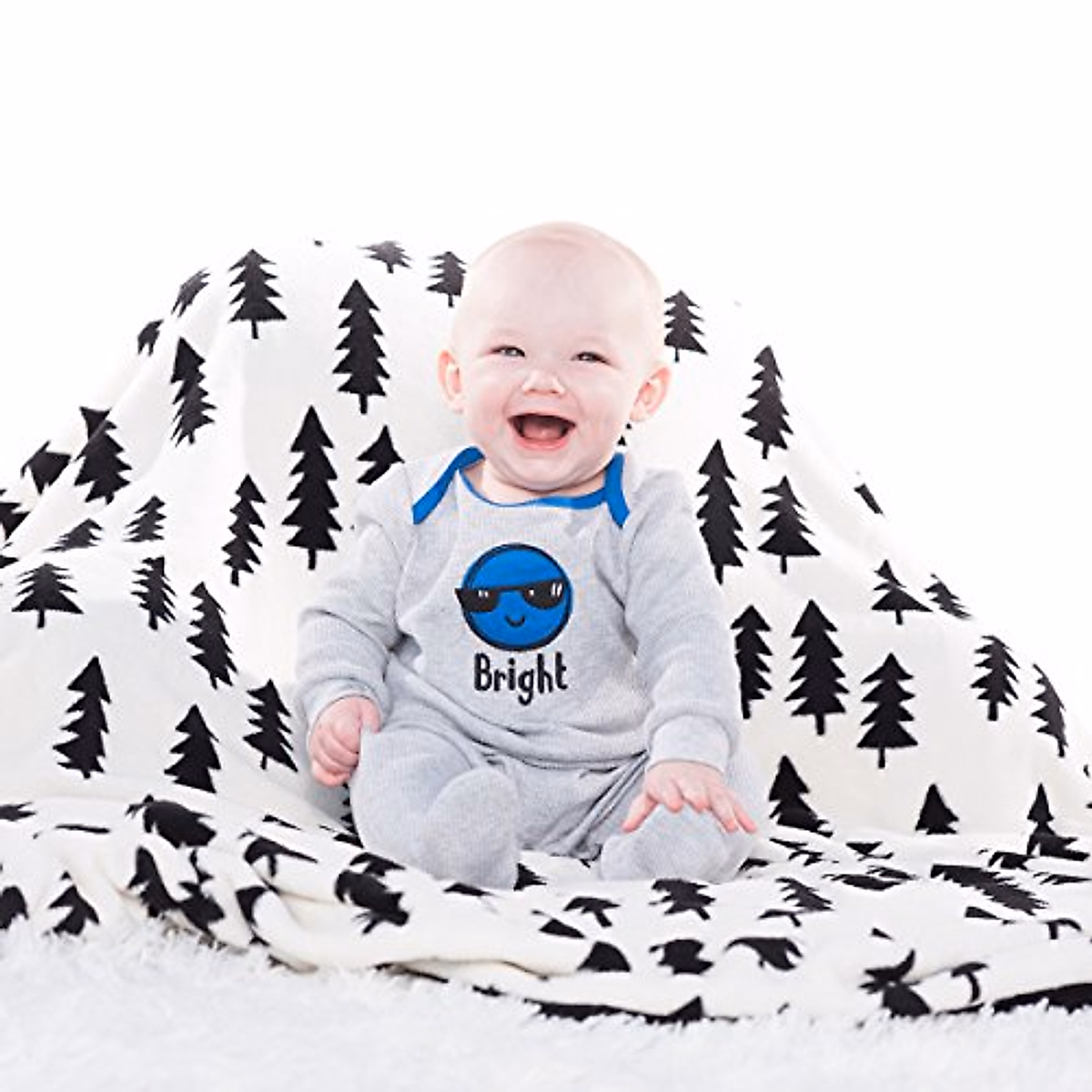 Lamaze Organic Baby baby boys Footed Sleeper, Play and Toddler Sleepers, Black Bears Trees, 3 Months US