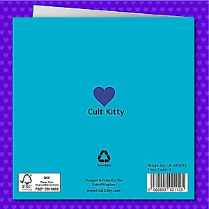 Cult Kitty Greeting Card - Retro Gamer Gaming Card - Funny Birthday Card for Him & Her