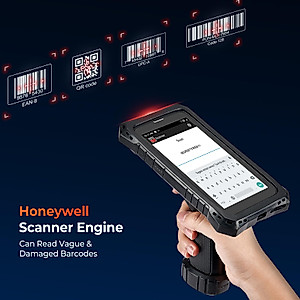 MUNBYN 2024 Android Barcode Scanner with Pistol Grip, Equip with Honeywell N6703 Scanner Engine, 5.5" Screen, Android 11 Wireless Mobile Computer Handheld, 4+64GB, Inventory Scanner with Software