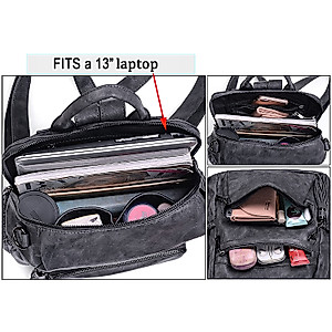 UTO Women Backpack Purse Leather Vegan Ladies Fashion Designer Rucksack Convertible Travel Shoulder Bag with Tassel