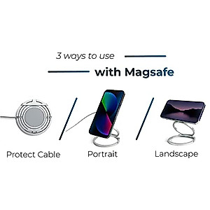 Galileo Gear - MagDisc Thinnest Charger Stand Compatible for MagSafe Charger, Desk Phone Stand - Fast Wireless Charger Stand, Compatible for iPhone 12, 13, 14