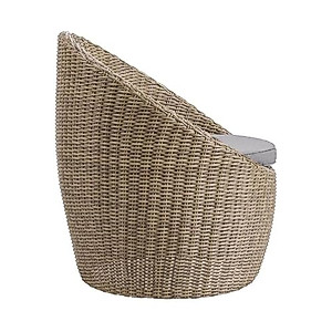 Strafford 100% All-Weather Aluminum Wicker Outdoor Furniture Set - 2 Removable Cushioned Chairs and 18 in. H Cocktail Table for Garden Patio Porch Balcony