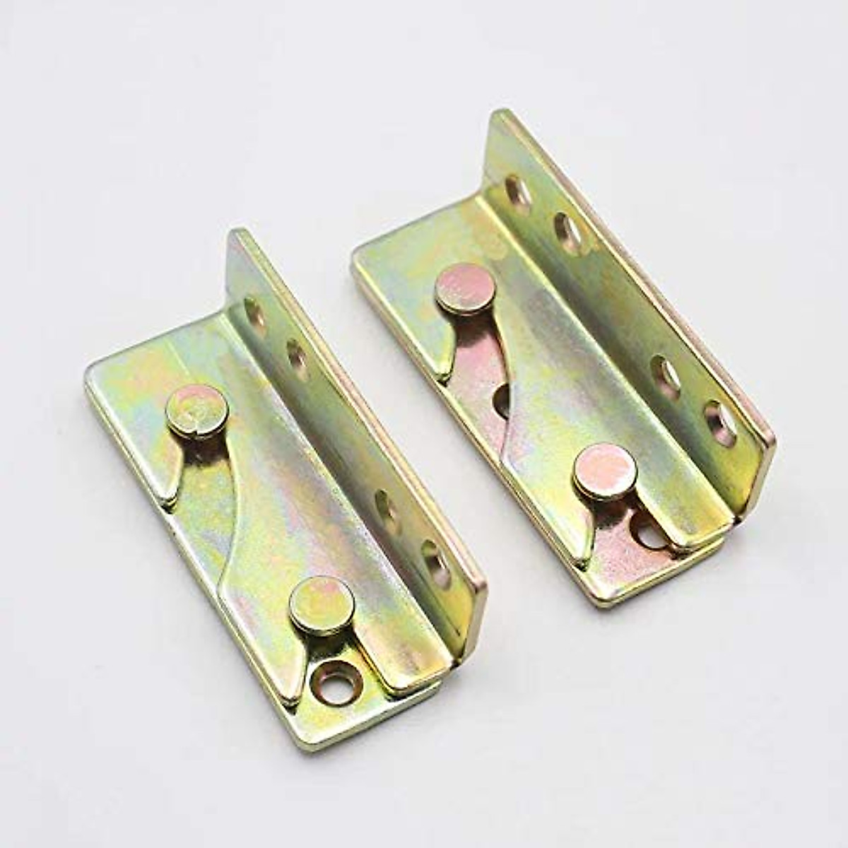 Best Award Set of 4, Heavy Duty Non-Mortise Bed Rail Fittings Wooden Bed Rail Brackets,Headboards and Foot-Boards (Set of 4,Bed Rail Bracket)