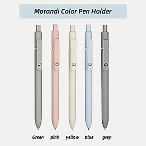 YOXMJDB Gel Pens, 5 Pcs 0.5mm Fine Point Smooth Writing Pens Japanese Cute Pens, High-End Series Black Ink Pens for Journaling Note Taking, School Office Supplies for Women Men (5 Pcs Morandi)