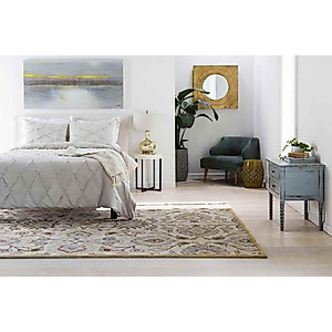 BROOKS DECOR Area Rugs, 8x10 Oval Traditional Brown Area Rug Carpet for Living Room, Bedroom or Kitchen (8' x 10' Oval)