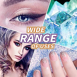 DREAMEDIY Ultra Fine Glitter 3.52 Oz (100g) DIY Arts and Craft Glitter Powder Sequins Epoxy Chips Flakes for Resin Molds, Slime, Painting Arts, Nail Art DIY Decoration, Makeup - Sky Blue