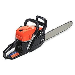 Gasoline Powered Logging Saw, 35.4" Handheld Gasoline Chain Saw, Wood Cutting Shredder for Farms, Gardens and Pastures