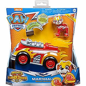 Paw Patrol, Mighty Pups Super Paws Marshall’s Deluxe Vehicle with Lights and Sounds