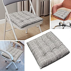 TUNKENCE Chair Pads for Dining Chairs Chair Cushions for Outdoor Furniture Thickened Cotton Linen Cushion Office Chair Cushion Cushion Car Cushion for Kitchen Dining Room Office, 16x16 Inch