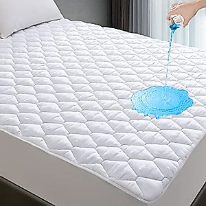 Full Size Mattress Protector, Waterproof Breathable Noiseless Full Size Mattress Pad with Deep Pocket for 6-16 inches Mattress, White