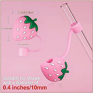 Straw Covers Cap for Stanley Cup,6Pcs Silicone Straw Toppers Compatible for Stanley 30&40 Oz Tumbler&Simple Modern 40 oz Trek Tumbler,10mm Drinking Straw Tip Covers for Stanley Cups Accessories