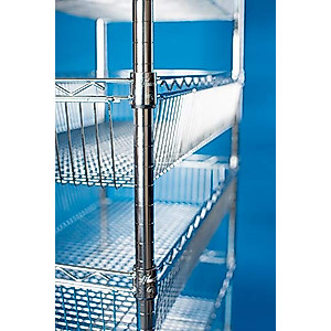 Omega 14" Deep x 36" Wide x 14" High 2 Tier Stationary Chrome Basket Unit