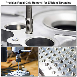 uxcell Machine Tap 2-56 UNC Thread 2A High Speed Steel Screw Taps Threading Tapping Tool