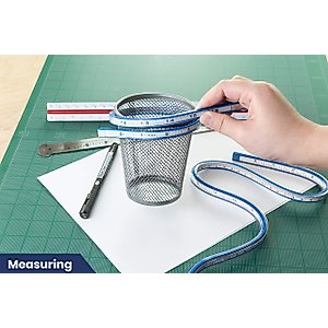 Pacific Arc Flexible Curve Graduated 16 Inch Ruler with Inking Edge, for Drawing, Pattern Making, Engineering, Stencil Making, Saddle Fitting