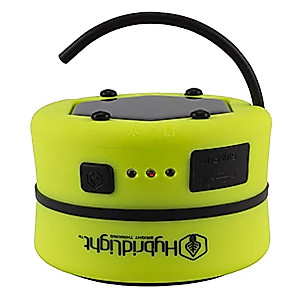 Hybridlight Solar Rechargeable Lantern/Cell Phone Charger. 150 Lm. Built In Solar Panel, Hi-Vis Yellow