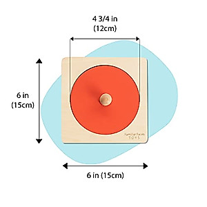 Familiar Faces Toys Montessori Mirror Peekaboo Knob Puzzle