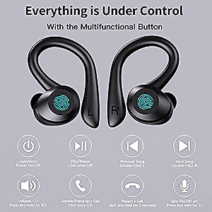 5. 1 ANC Wireless Headphone Portable Noise Cancelling Wireless Headset (Black) Gifts for Men Women