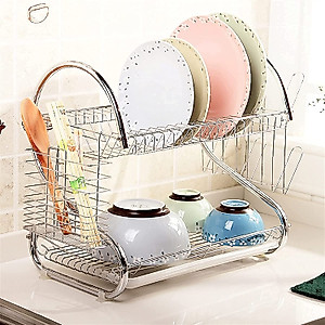 Plate Rack Draining Dish Rack Kitchen Dish Drainer Drying Rack Holder Plates Cup Tableware Bowl Shelf Basket kitchen shelf organizer Pan Plate Holder