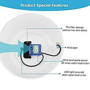 PK.ZTopia Cat Water Fountain Foam Filters - 8Pack , Sponge Cat Fountain Filters, Cat Fountain Sponge Foam Filter Replacement for 85oz/2.5L Cat Fountain Pet Fountain Automatic Drinking Water Dispenser