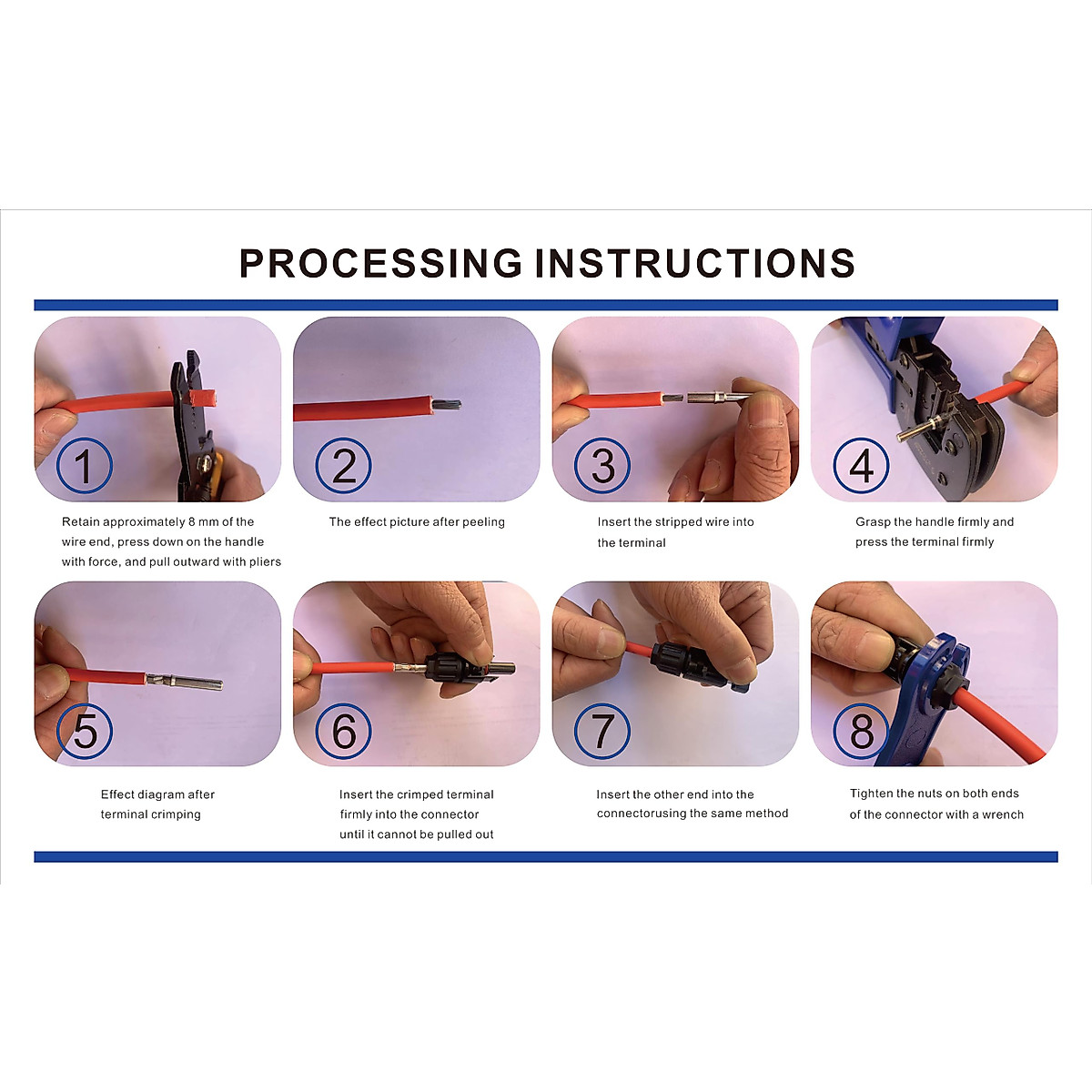 WBGADAM 12AWG Solar Panel Extension Cable 5FT/1.5M 4mm² with Female and Male Connector Solar Panel Cable for Solar Panels Solar Controllers (5 Feet Red + 5 Feet Black)