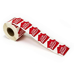 House Shaped I Love Referrals Sticker - Great Real Estate Agents and Sales Supplies (House Shape, I Love Referrals)