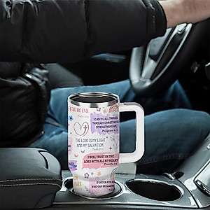 Christian Gifts for Women - 40 Oz I Am a Child of God Tumbler With Handle, Inspirational Religious Birthday Gifts for Mom Wife Sister Friends - Christmas Christian God Jesus Bible Pastor Prayer Gifts