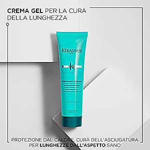 KERASTASE Resistance Extentioniste Thermique Blow Dry Primer | Blow Dry Gel for Healthy Hair Lengths | Seals Split Ends | Heat Protectant | Formulated with Ceramides | 5.1 Fl Oz