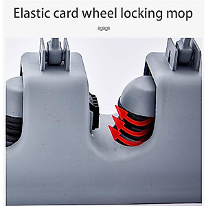 LEDWII Broom and Mop Holder, Storage Rack, Wall Mounted Tidy Organizer with 5 Position 6 Hooks, Storage Rack Organizer for Brush, Mop and Broom Tool, for Kitchen, Garden, Tools, Garage,Black