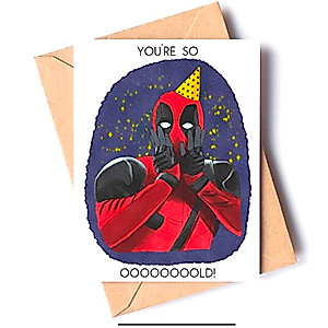Funny Deadpool Birthday Card for Him Her Hilarious Birthday card Marvel Movie Meme Card for friend Rude Birthday Card Inappropriate Birthday Cards