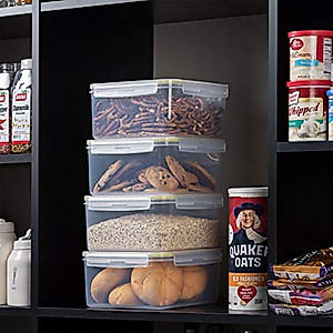 Komax Biokips Large Food Storage Container (169 oz.) Airtight Cookie Container Suitable for Cookies, Chips, Flour, Bulk or Dry Food | Space Saving Shape, Stackable, BPA Free